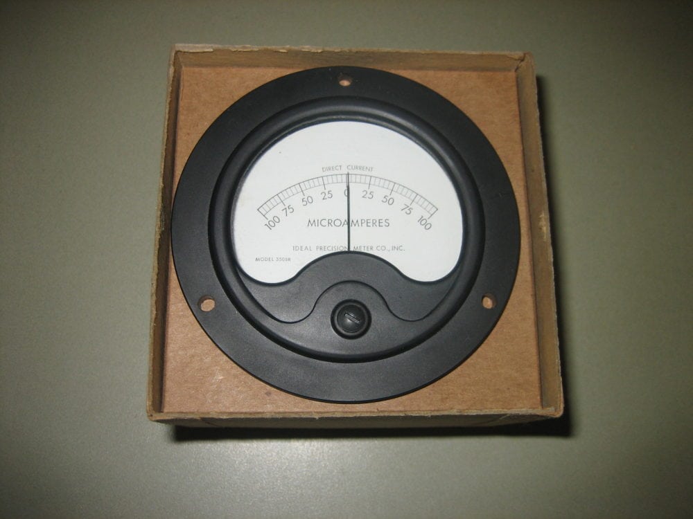 Ideal Precision 350BR DC MicroAmperes Panel Meter Instruments 0 to 100 ...