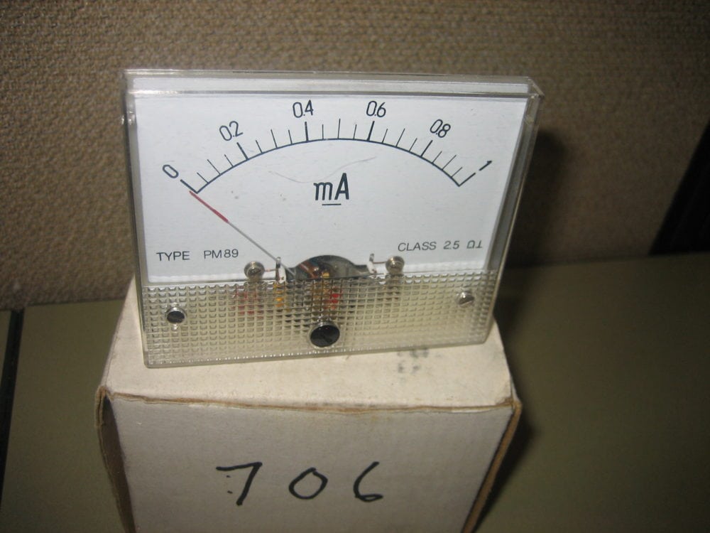 PM89 milliAmps Panel Meter Gauge 0 to 1 mA - NEW - Max Marine Electronics