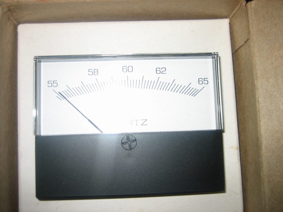 ModuTec Hertz Panel Meter Guage 55 to 65 Hz - NEW - Max Marine Electronics