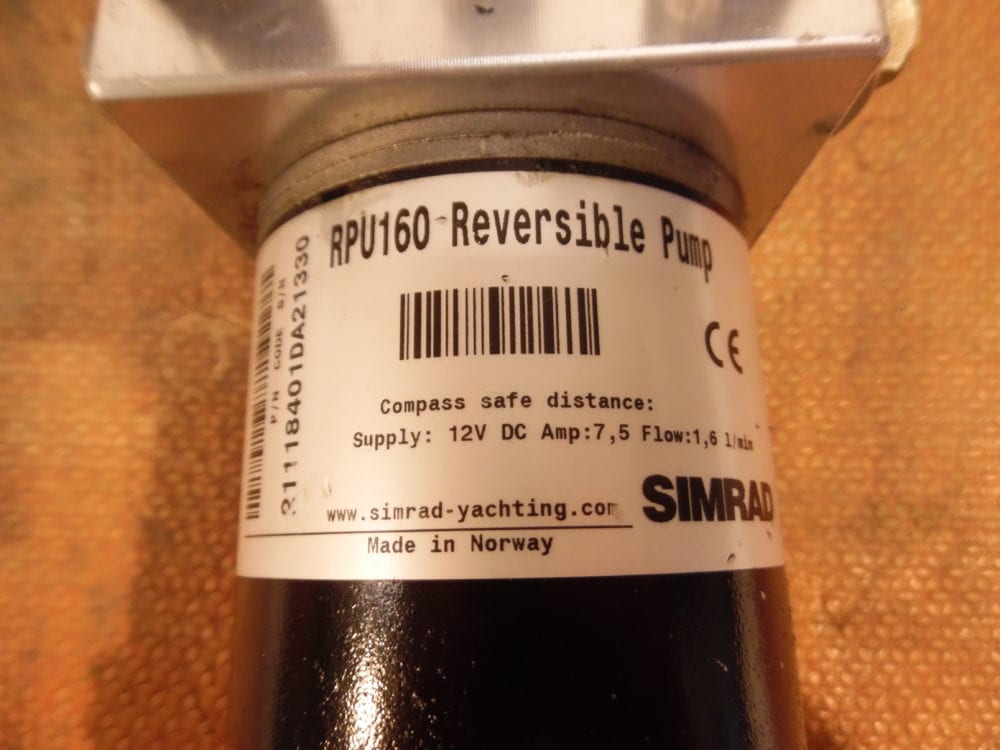Simrad RPU 160 Autopilot Pump 12VDC Reversible P/N 21118401 GREAT COND ...