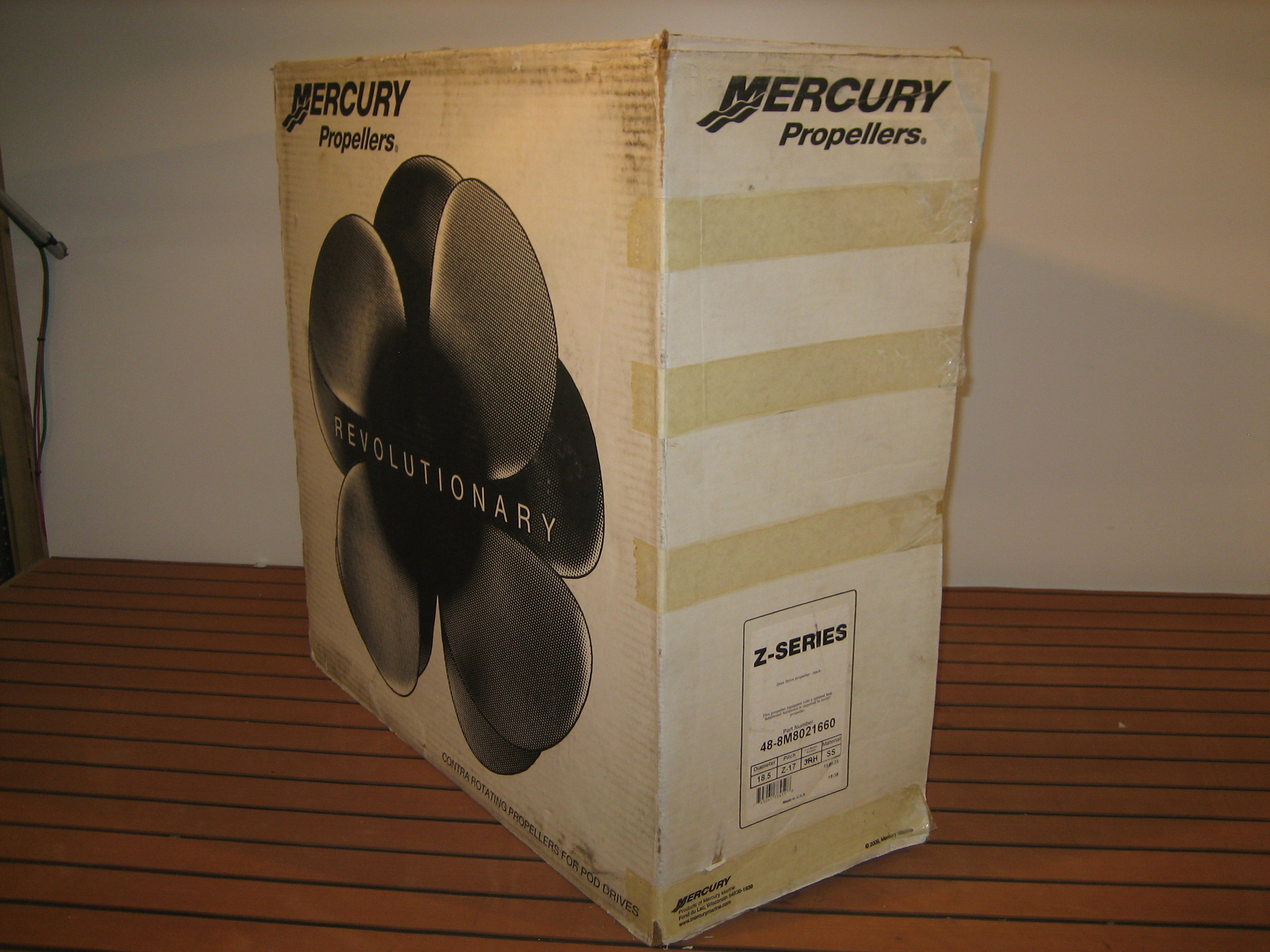 Mercury Z-Series 48-8M8021660 3-RH BACK Z-17 Prop Propeller for Zeus ...