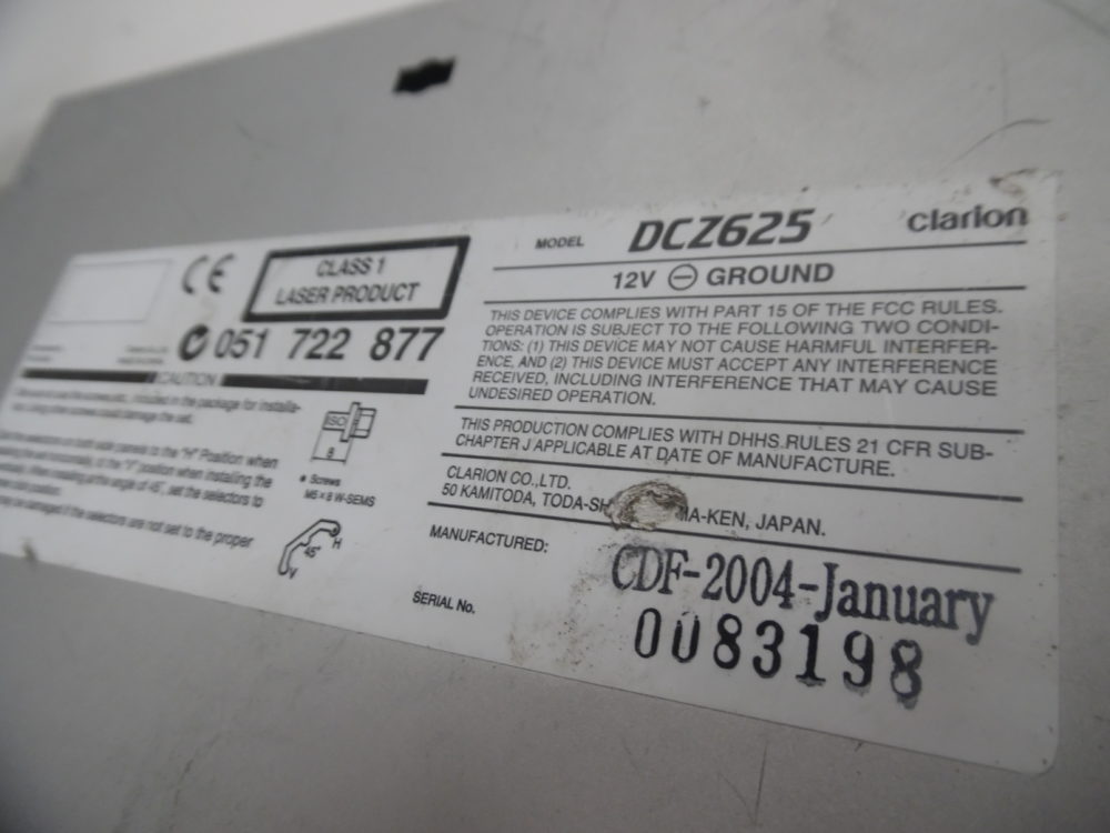 Clarion DCZ625 6 DISC CD PLAYER/CHANGER w/ Magazine and CeNET Cable ...