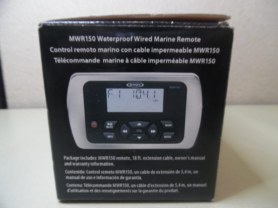 Jensen MWR150 Waterproof Marine Wired Remote w/ 18' Extension Cable ...