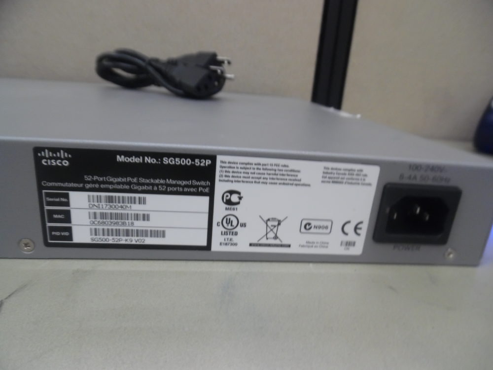 Cisco SG500-52P-K9 V02 Small Business 52-Port Gigabit Stackable Managed ...