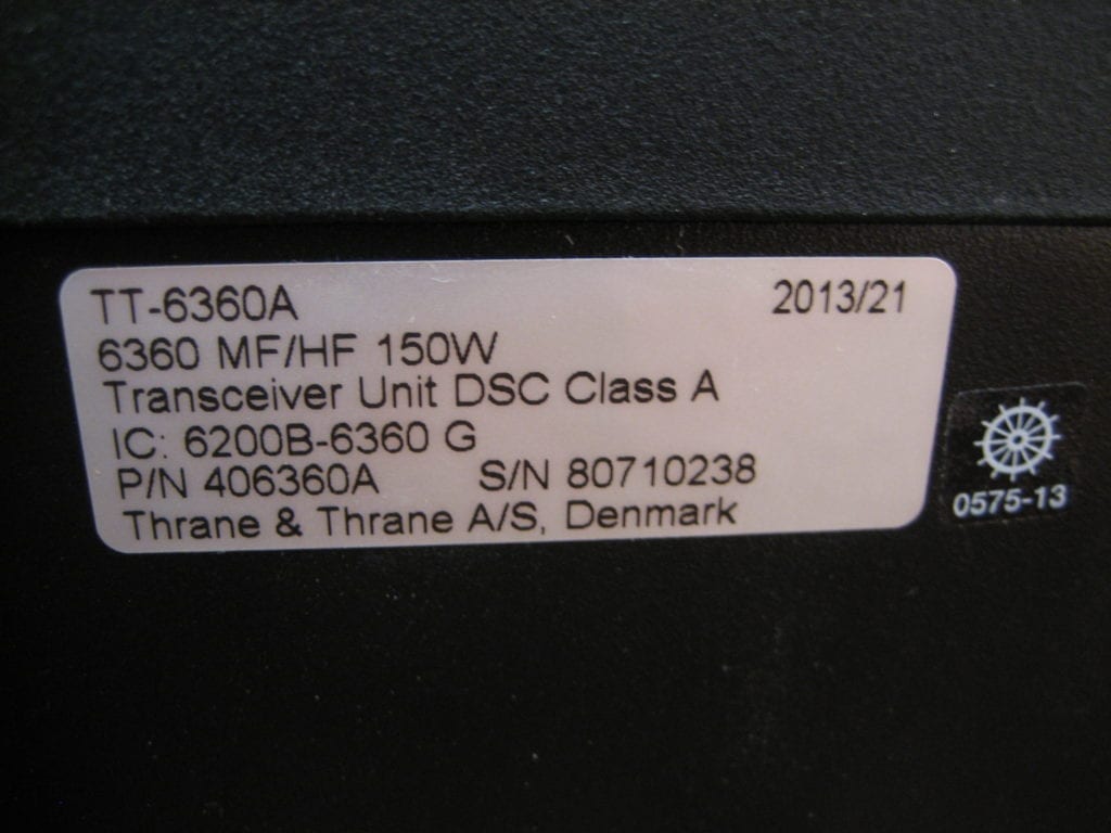SAILOR 6300 MF/HF 150w Class A DSC GMDSS Transceiver w/ Tuner, Handset ...