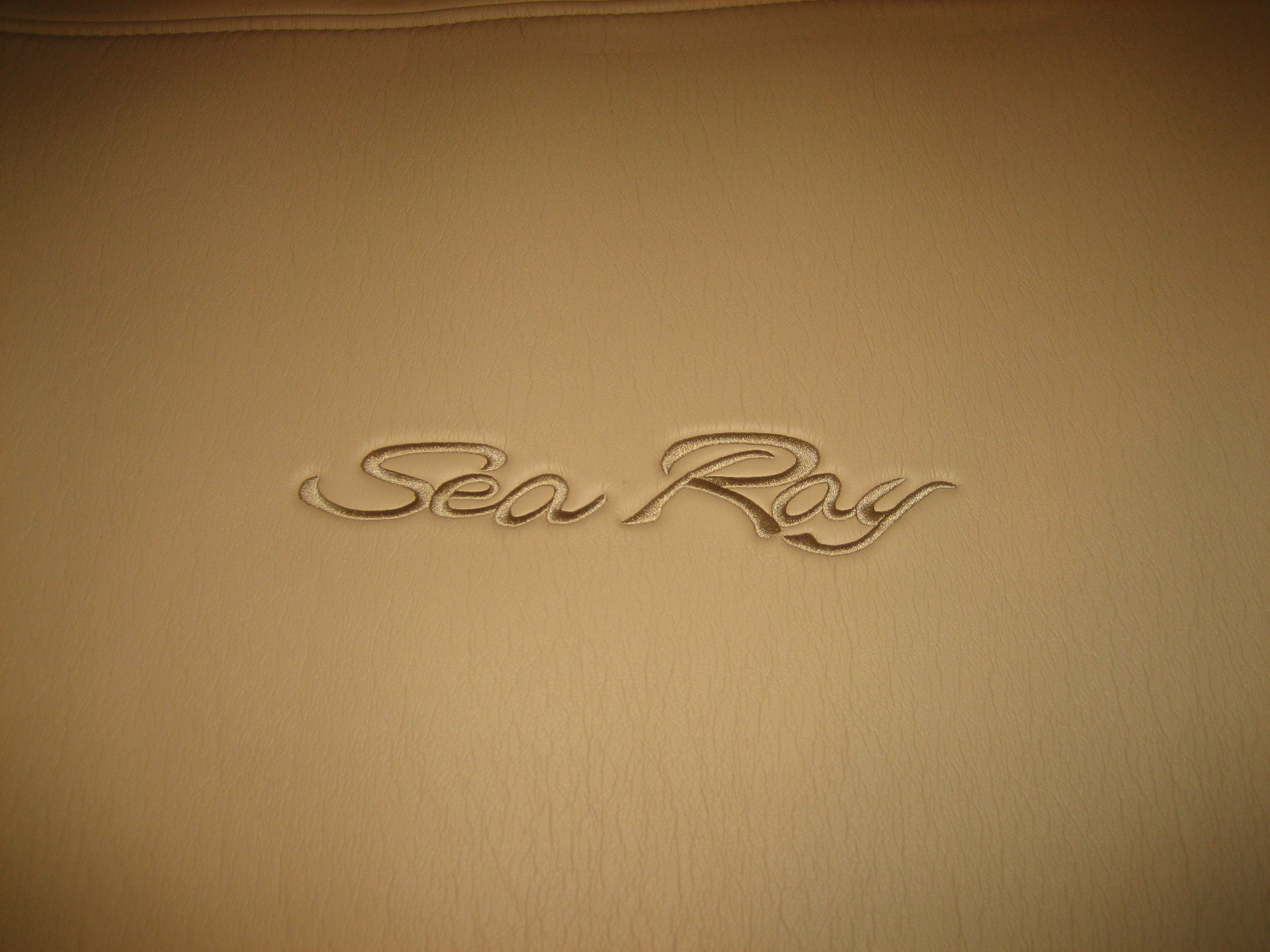 Sea Ray Tan Leather Table Cover + Extra Upholstery Pieces - NEW - 34" X ...