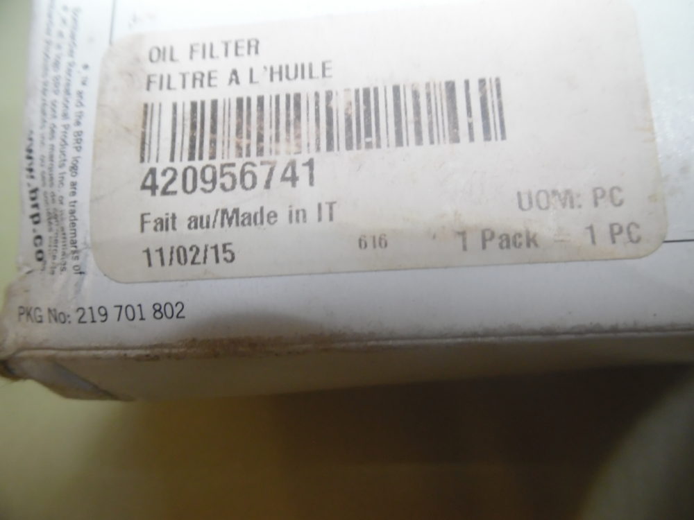 Original BRP 420956741 Sea-Doo Engine Oil Filter - Free US Shipping ...