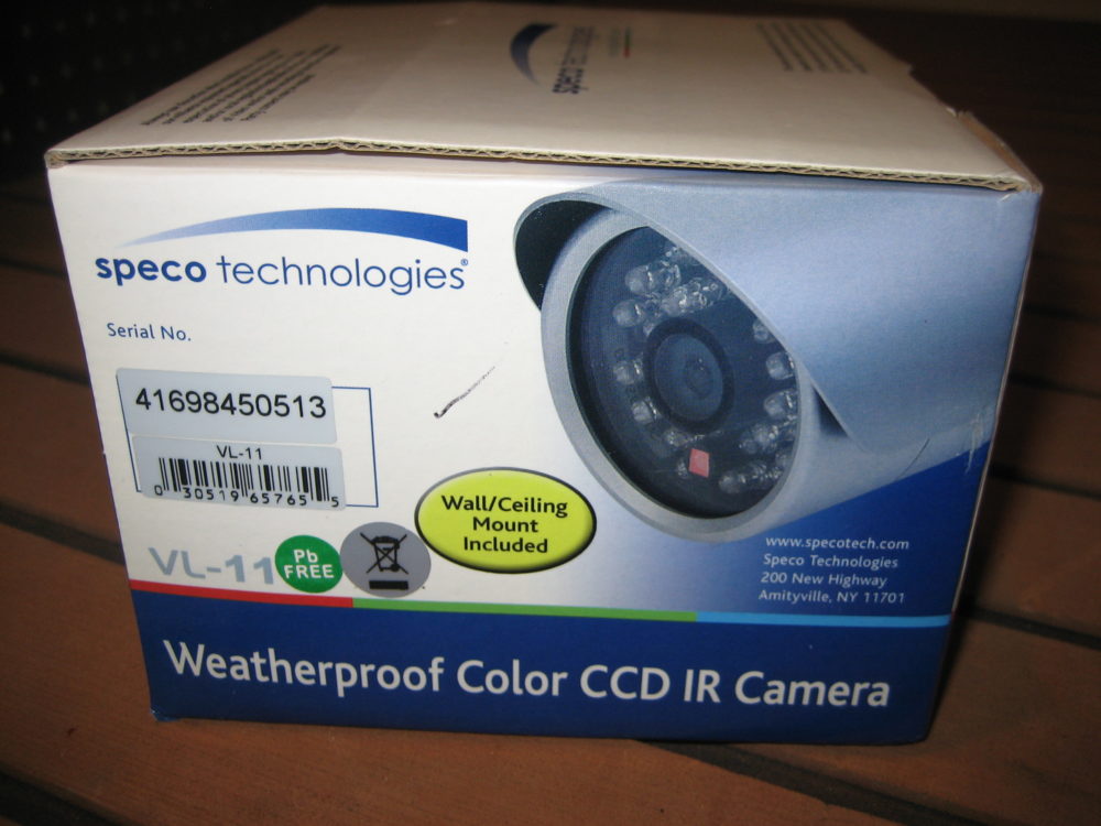 Speco Technologies Weatherproof Color CCD IR Camera - VL-11 - NEW IN ...