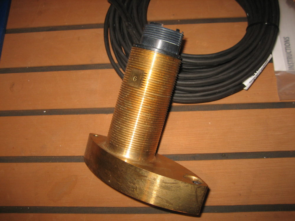 Simrad Raytheon B744V 7 Pin Thru Hull Transducer 50/200KHZ NEW - CA CE ...