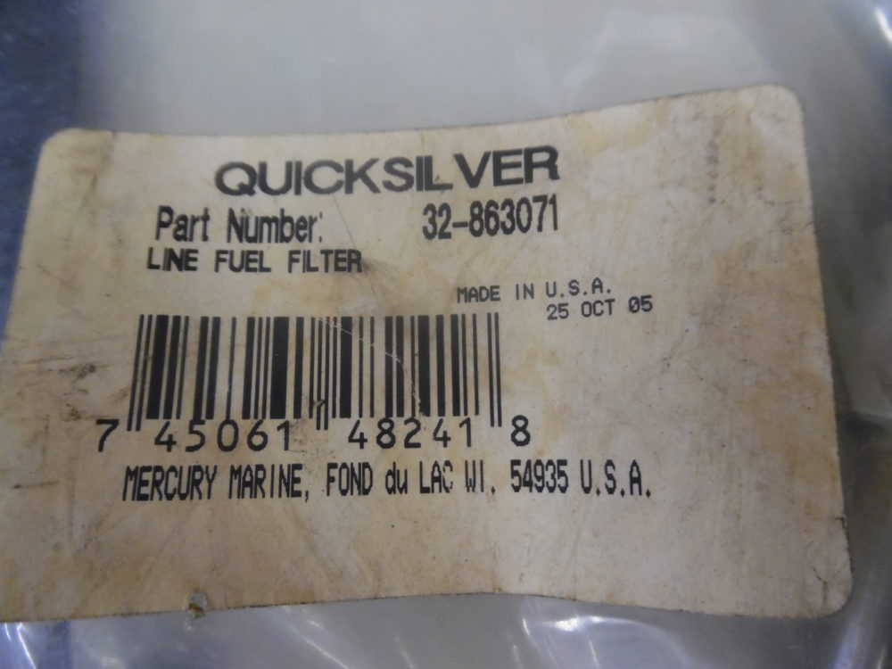 OEM QUICKSILVER MERCURY 32-863071 Fuel Filter Line - Max Marine Electronics