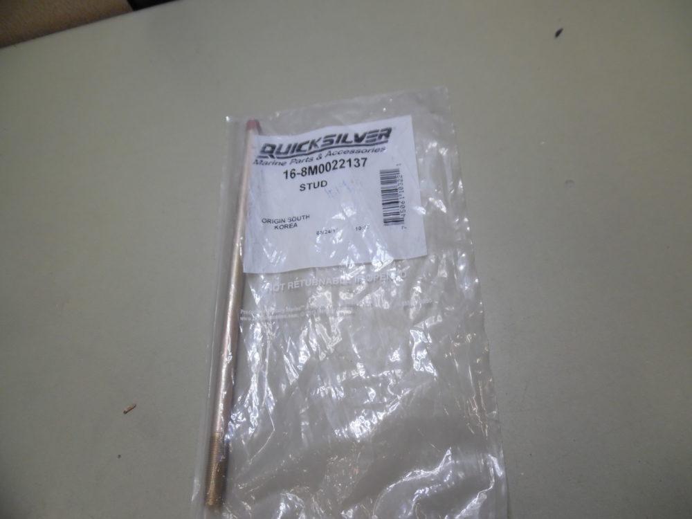OEM Quicksilver Mercury MERCRUISER 16-8M0022137 Exhaust Manifold Stud ...