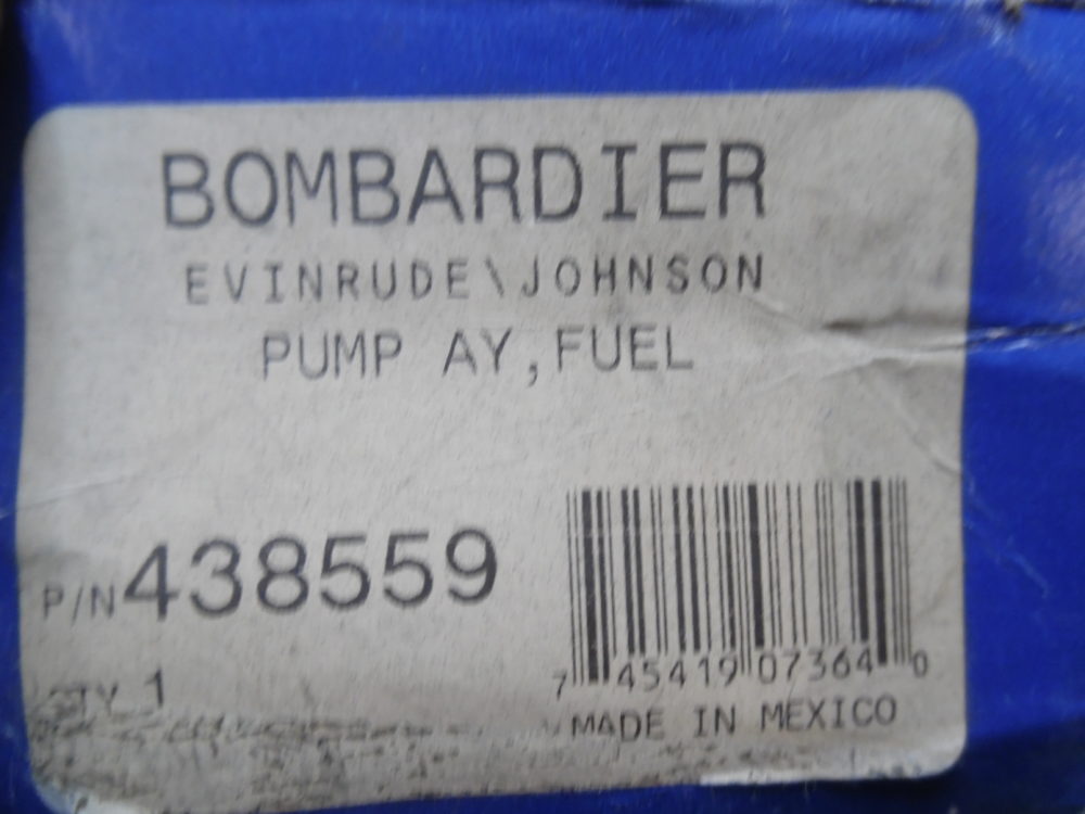 OEM Evinrude Johnson Bombardier 438559 Fuel Pump OMC - Max Marine ...