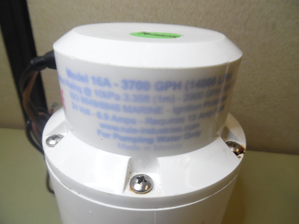 RULE Model 16A 3700 GPH BILGE PUMP 24 VOLTS - TESTED - FREE US SHIP ...