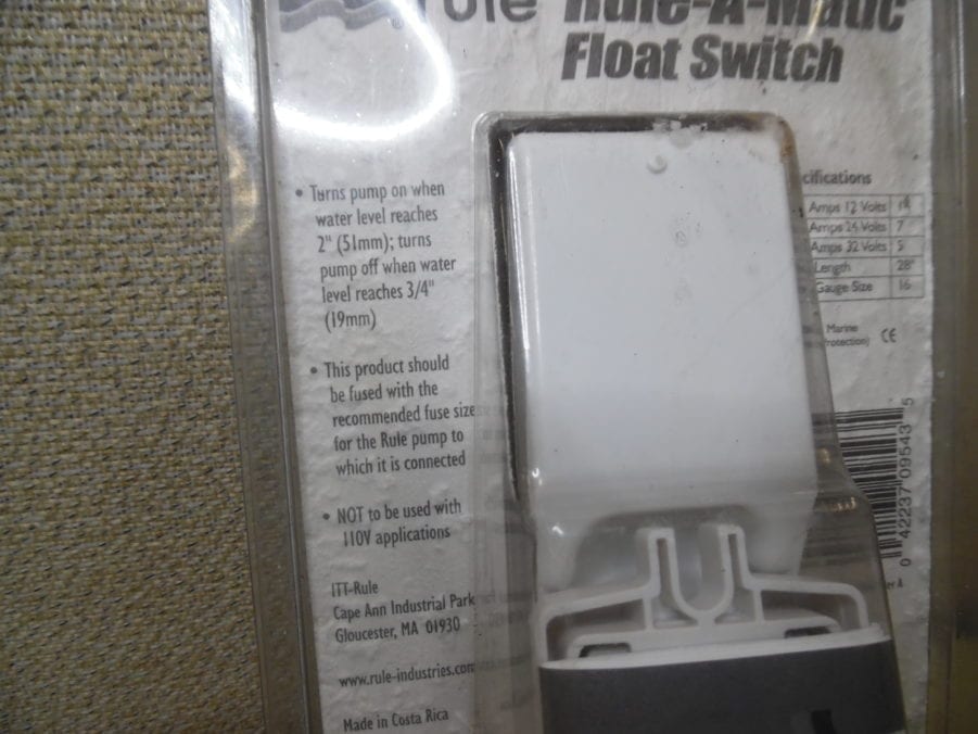Rule Rule-A-Matic Float Switch Model 35A Marine Boat Bilge 12-24-32 VDC ...