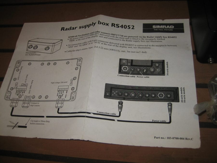 Simrad RS4052 NEW Radar Processor Power Supply Box f/44/54 Series CA CX ...
