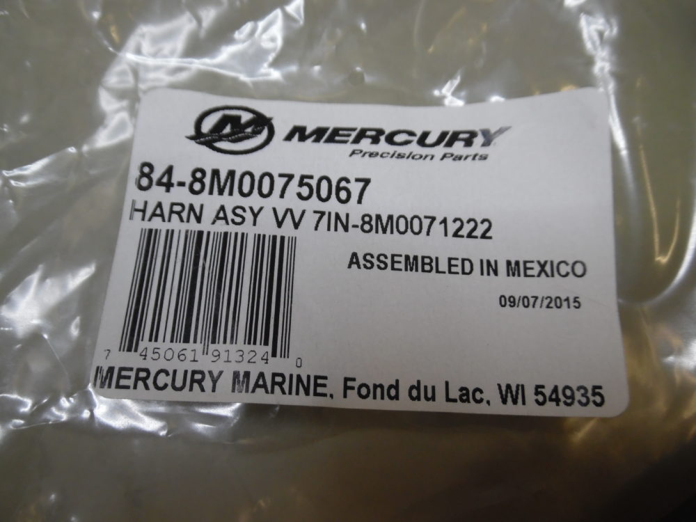 Mercury Mercruiser Quicksilver Oem 84-8M0075067 Harness Assembly - Max ...