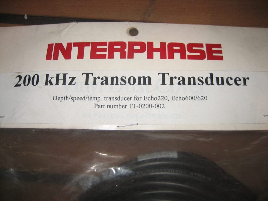 Interphase NEW T1-0200-002 200 kHz Transom Mount Transducer for Echo220 ...