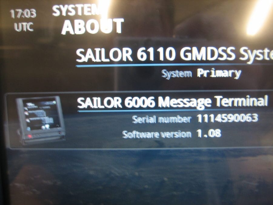 Sailor Thrane & Thrane 6006 Message Terminal for 6110 GMDSS System S/W ...