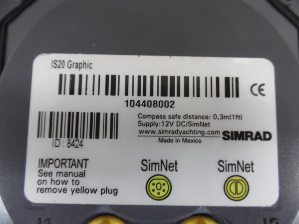 Simrad IS20 (2) Graphic and Combi Display - AS IS NON FUNCTIONAL NO RETURNS PARTS ONLY - Max ...