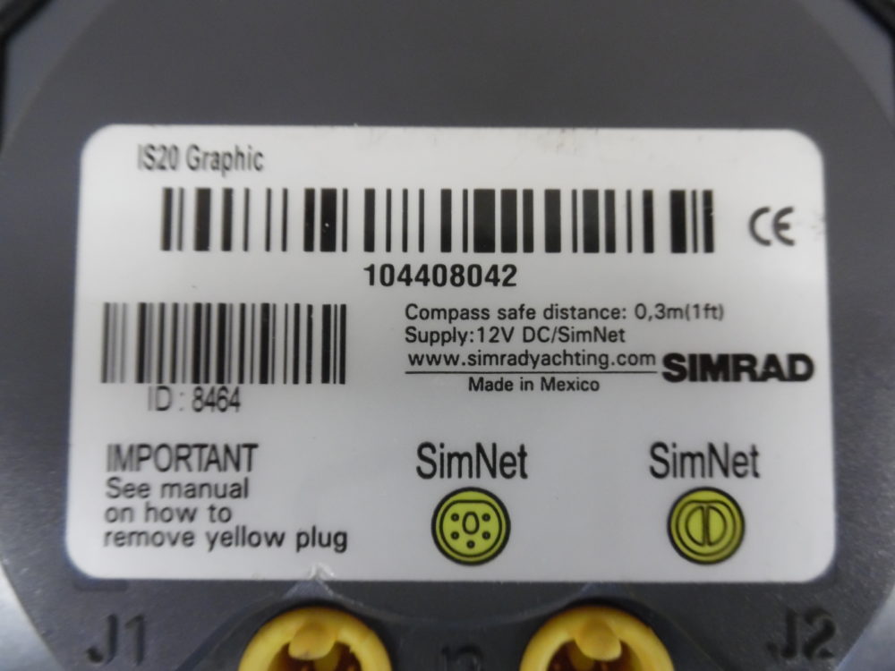Simrad IS20 (2) Graphic and Combi Display - AS IS NON FUNCTIONAL NO RETURNS PARTS ONLY - Max ...