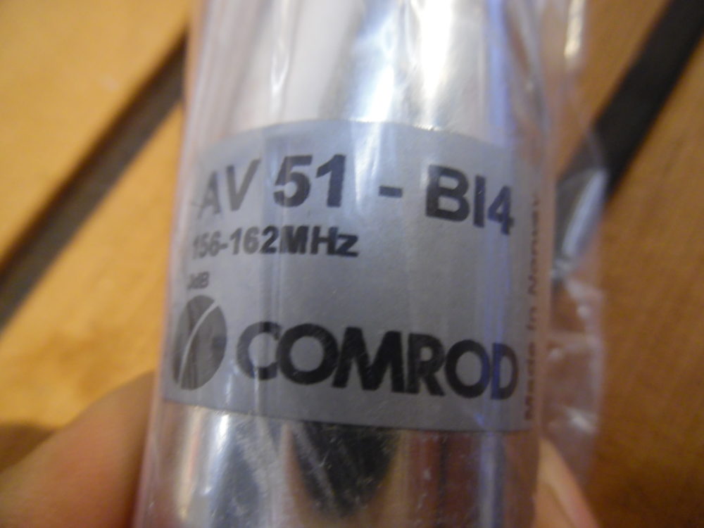 Comrod AV51BI4 VHF 4' Marine Antenna 1 X 14 Standard Mount Thread 21051 ...