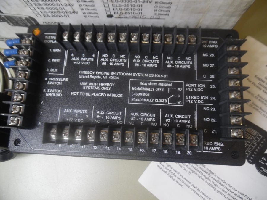 FIREBOY XINTEX ES-8015-01 MARINE ENGINE SHUTDOWN OVERRIDE SYSTEM - Max ...