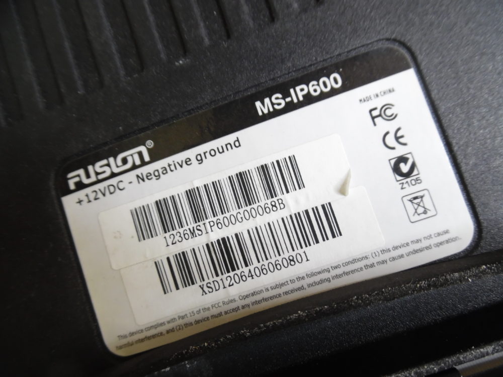 Fusion MS-IP600 iPod Dock/AUX/AM/FM/SAT RADIO Marine Stereo Receiver w ...