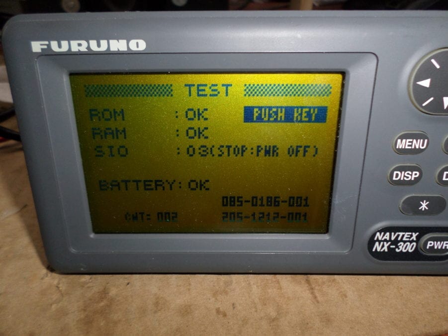 Furuno NX-300 Navtex Display - Power On Test Only- SCREEN 100% WORKING ...