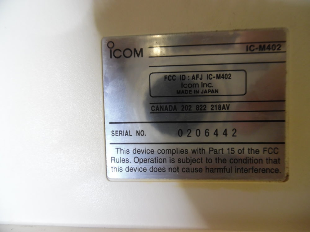 Icom IC-M402 Marine VHF Radio Transceiver w/ Microphone - FULLY TESTED ...