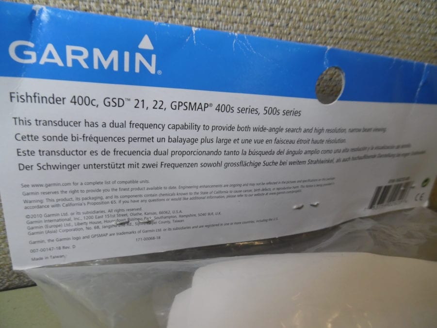 Garmin 010-10272-00 TRANSOM MOUNT DEPTH / TEMPERATURE TRANSDUCER 50/200 ...