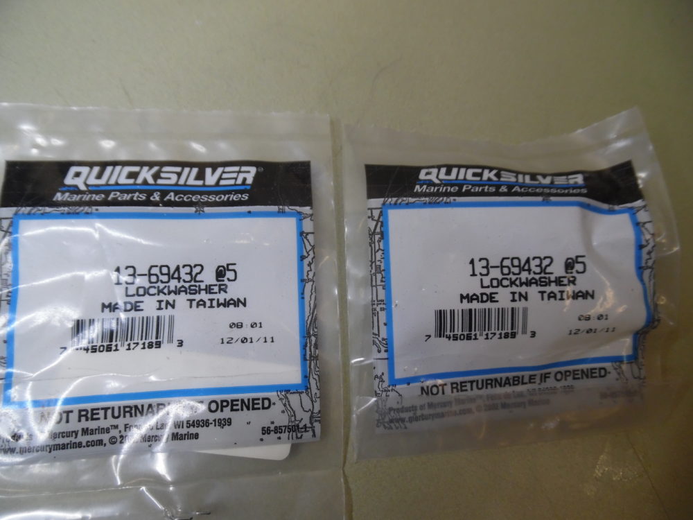 (10) OEM Quicksilver Mercury Mercruiser 13-69432 LOCK-WASHER *QTY 10 ...