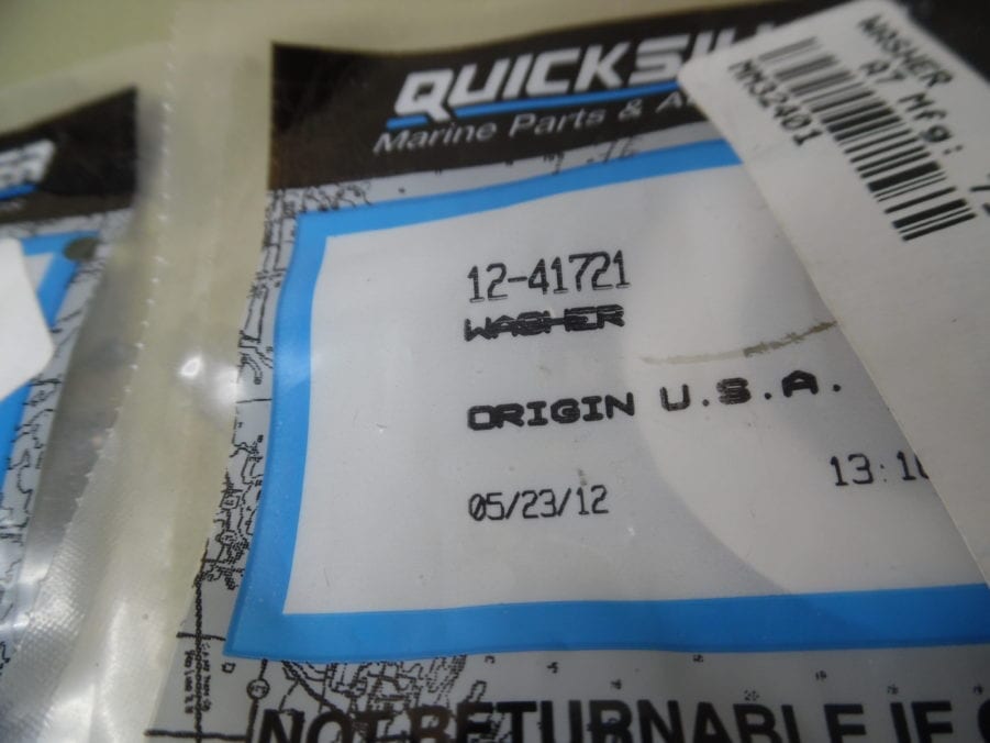(2) OEM Quicksilver Mercury Mercruiser 12-41721 WASHER - Max Marine ...