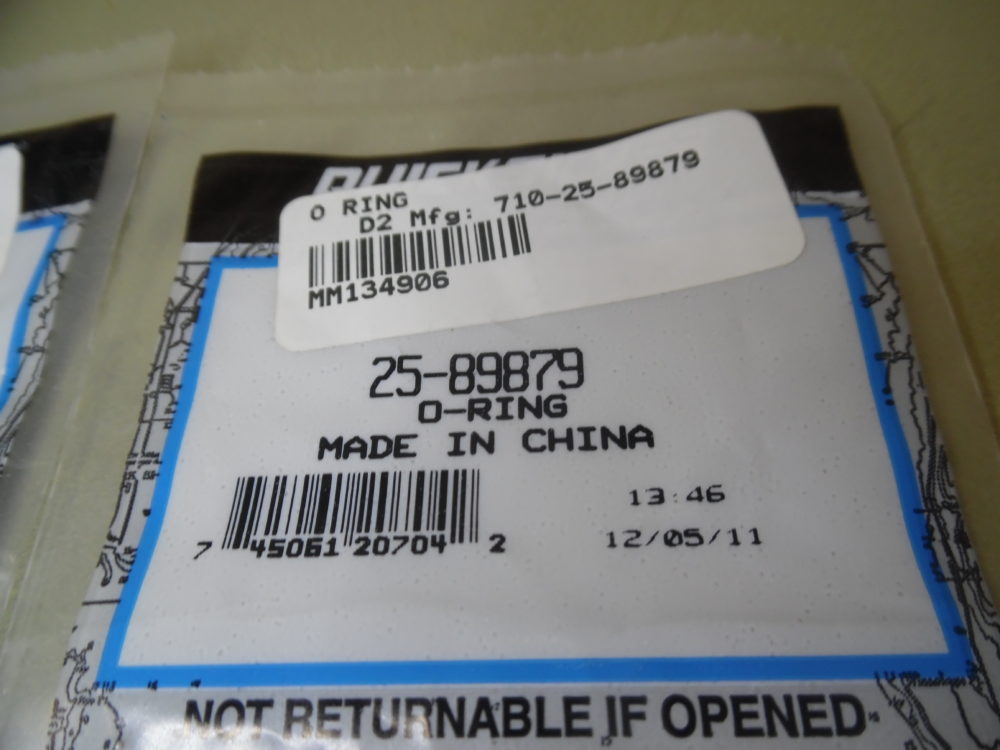 (2) OEM Quicksilver Mercury Mercruiser 25-89879 O-Ring - Max Marine ...
