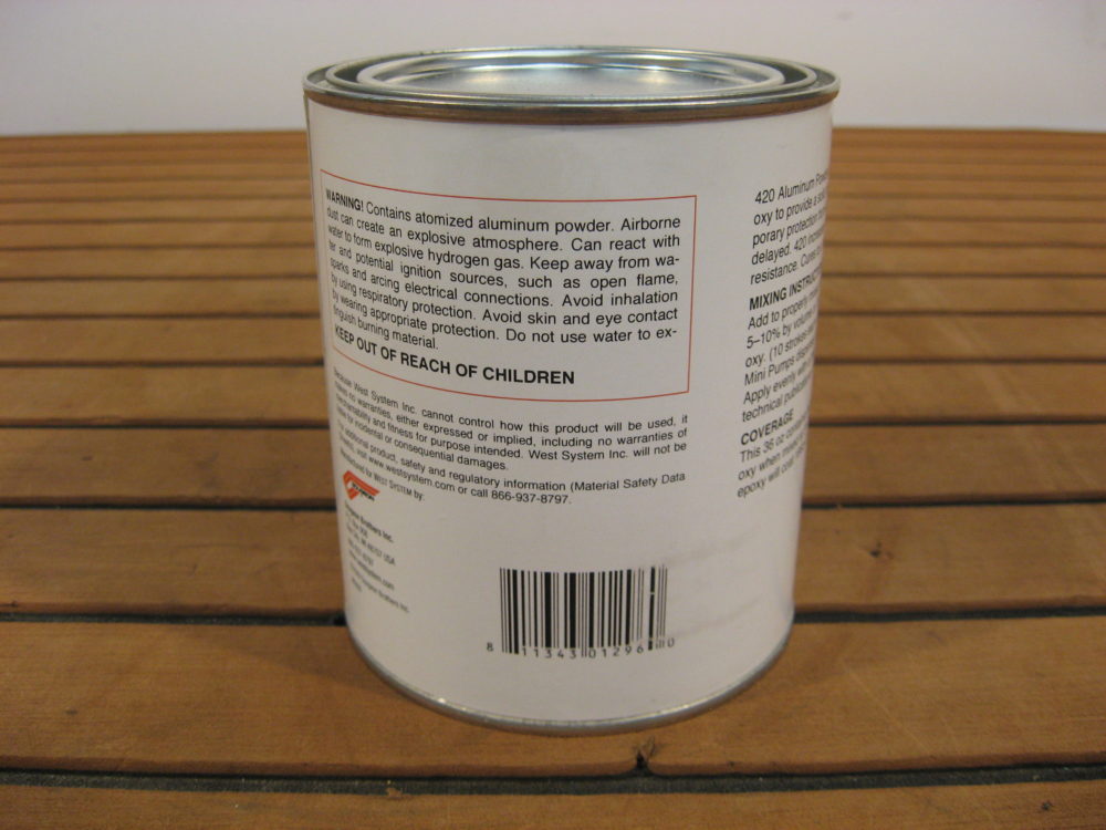West System 420-36 Aluminum Powder Additive for Epoxy (36 oz 1020 g ...