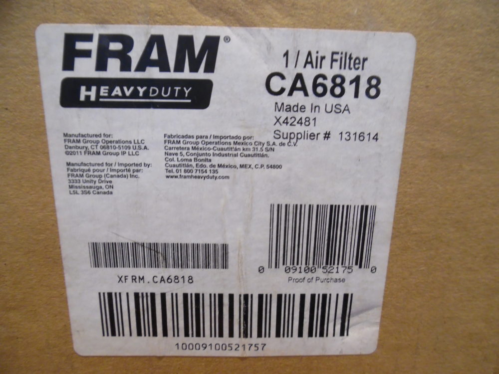 DuraLite CA6818 Engine Air Filter (B085011, PA2818, 6637, 46637, AH1141 ...