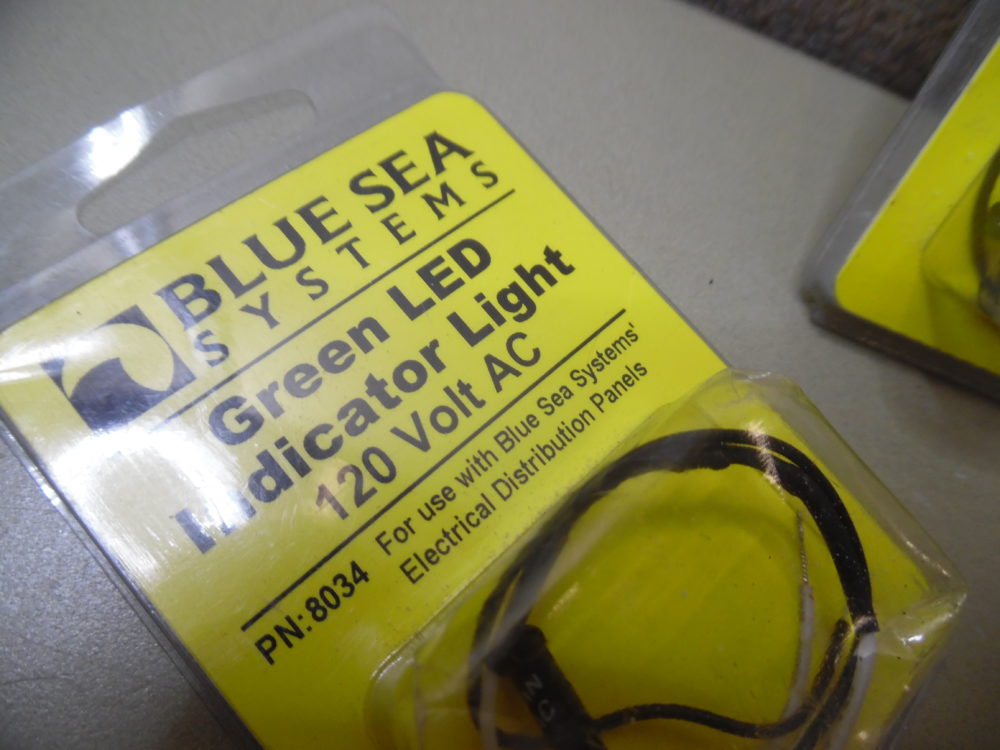 Blue Sea Systems 8034 Green LED Indicator light 120 Volt AC - LOT OF 2 ...