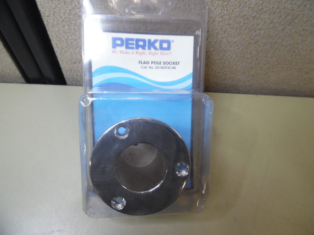 Perko 0218DP3CHR Flush Mount Flag Pole Socket Chrome Bronze - Max ...