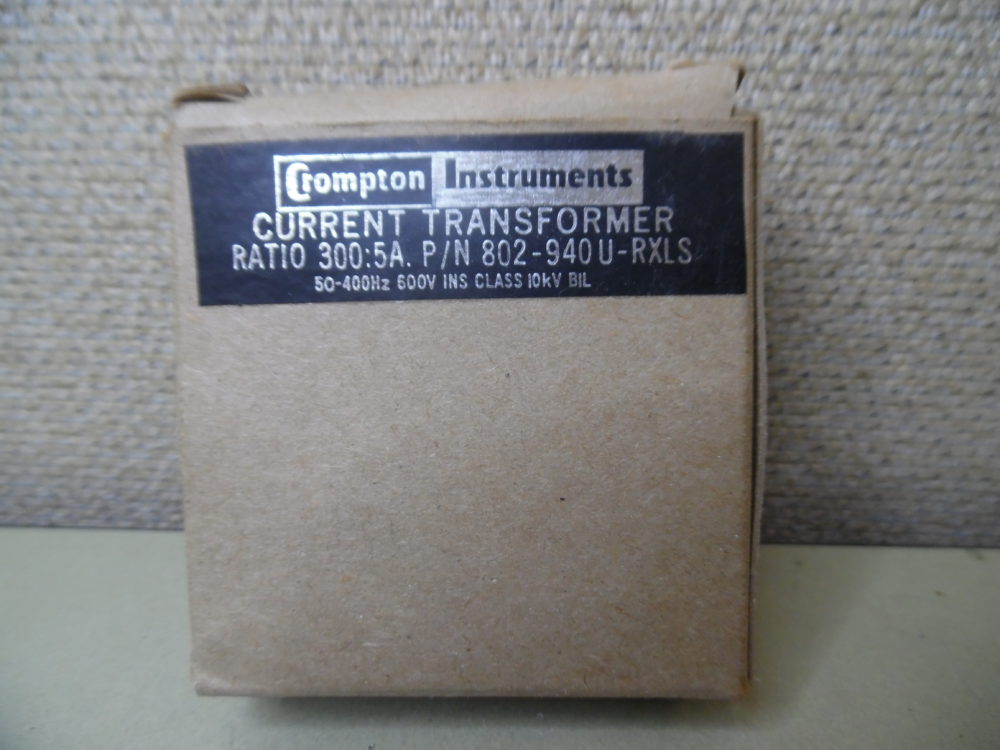 Crompton Instruments 802-940U-RXLS Current Transformer 300:5A 50-400Hz ...