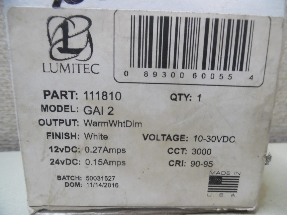 Lumitec 111810 GAI2 Positionable Warm White Light 10-30VDC - Max Marine ...