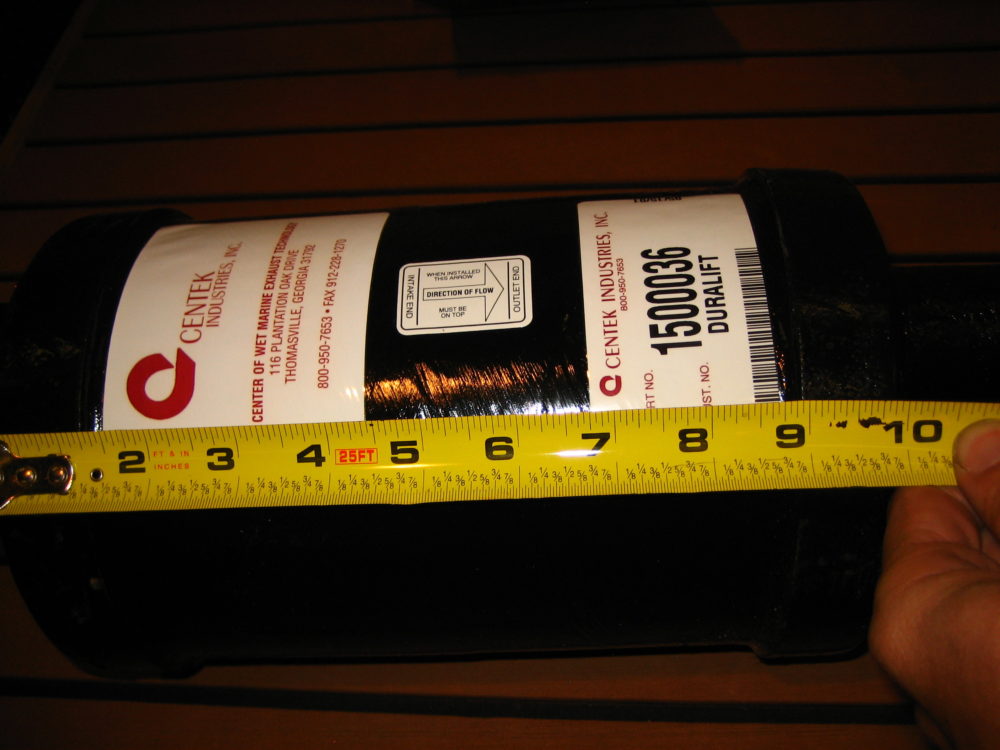 Centek Duralift Wet Marine Boat Exhaust Muffler 1.63″ X 1.63″ Vernalift ...