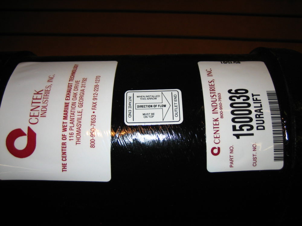 Centek Duralift Wet Marine Boat Exhaust Muffler 1.63″ X 1.63″ Vernalift ...