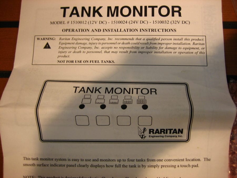 Raritan Tank Monitor - 24v - 1510024 - Max Marine Electronics