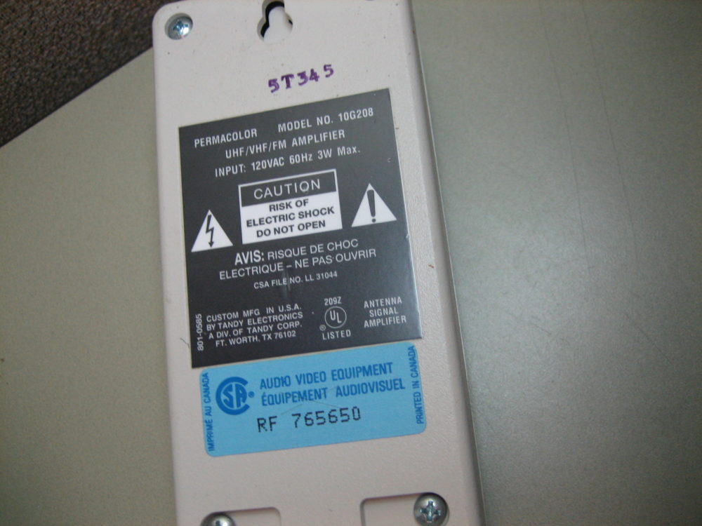 Permacolor 10G208 Coaxial Coax 4-Set Distribution Signal Amplifier 75 ...