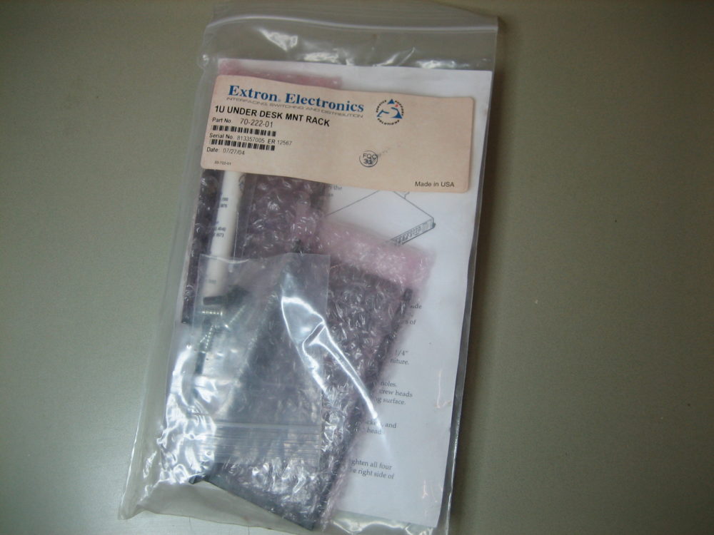 Genuine Extron 70-222-01 MBU 149 Low-Profile Mount Kit for 1U Full Rack ...