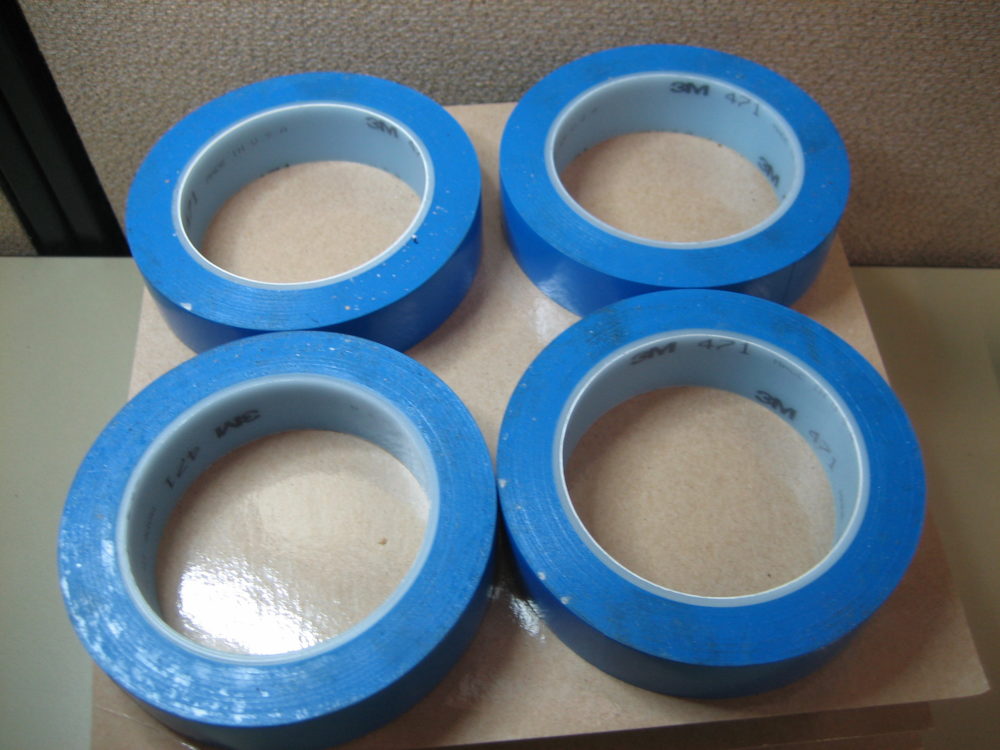 (4) 3M 471 Marking Masking Anodizing Electroplating Blue Vinyl Tape 1 ...
