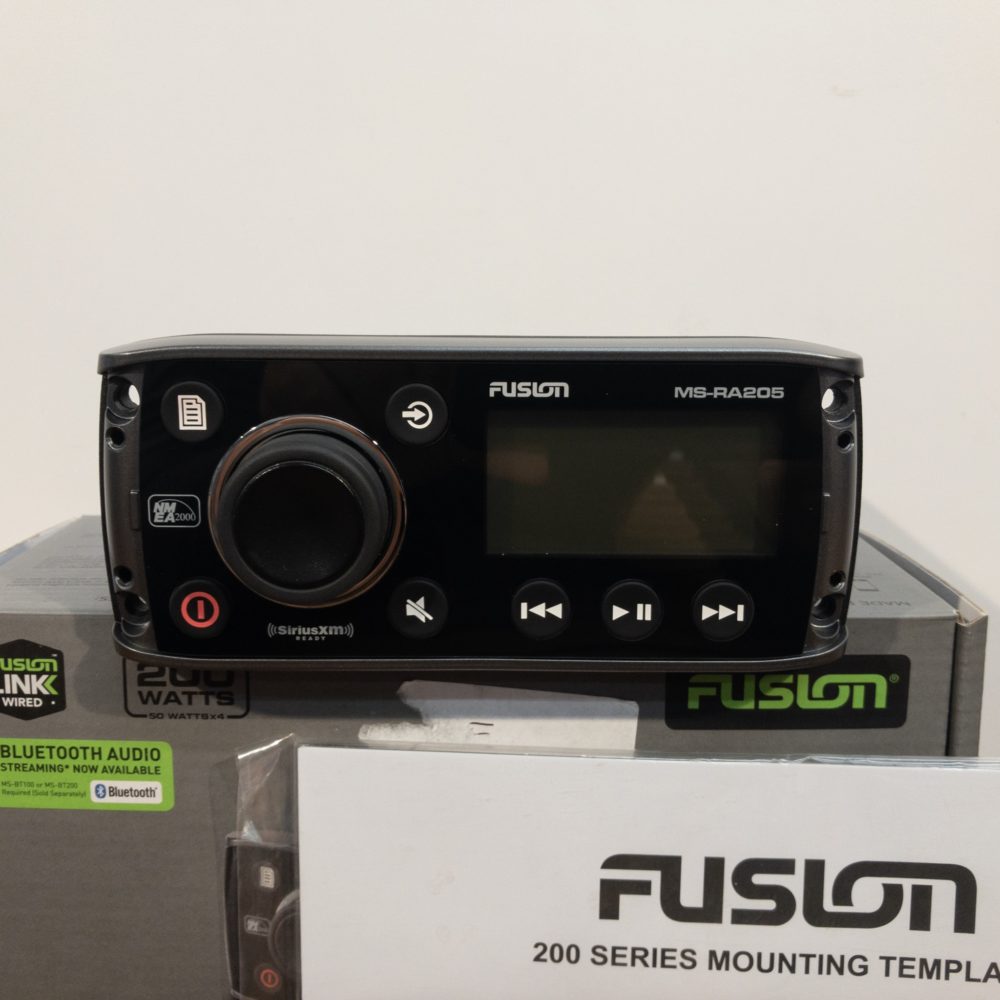 Fusion MS-RA205 Compact Marine Stereo Head Unit - NEW OPEN BOX OLD ...