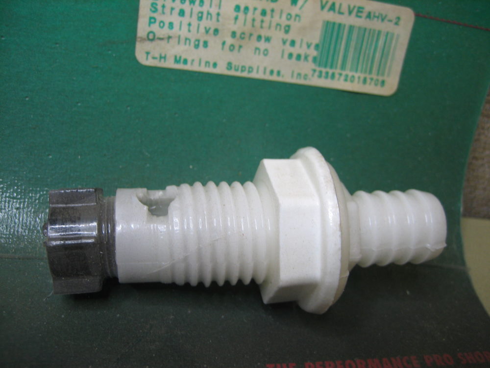 TH MARINE AHV-2 Aerator Head w/ Valve Livewell Aeration Straight ...