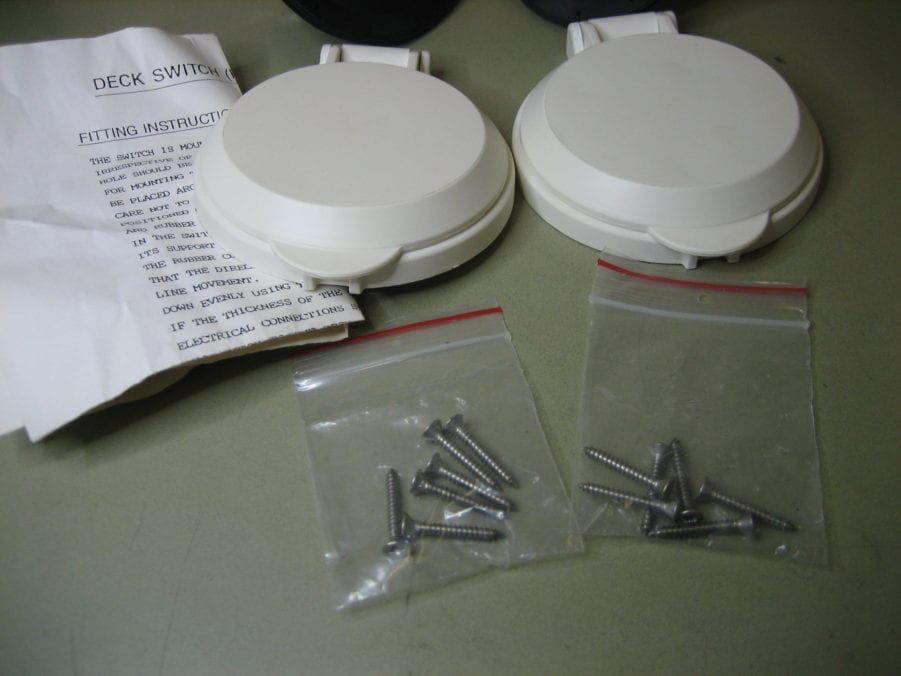 (2) Maxwell Anchor Windlass Up/Down Foot Deck Switch w/ Cover and ...