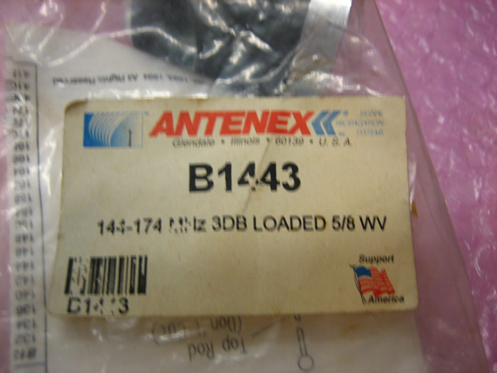 Antenex / Laird **NEW VHF BASE ONLY* B1443 144-174 MHz 3DB Loaded 5/8w ...