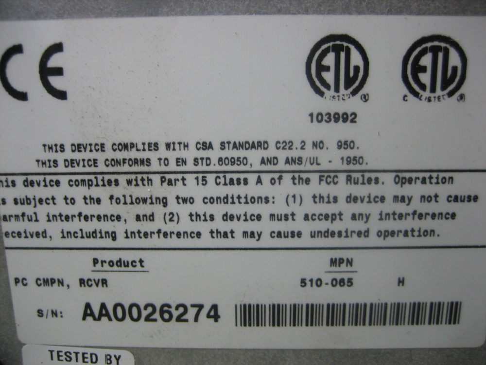 CYBEX 510-065 PC COMPANION PLUS COMMUNICATION RECEIVER - Max Marine ...